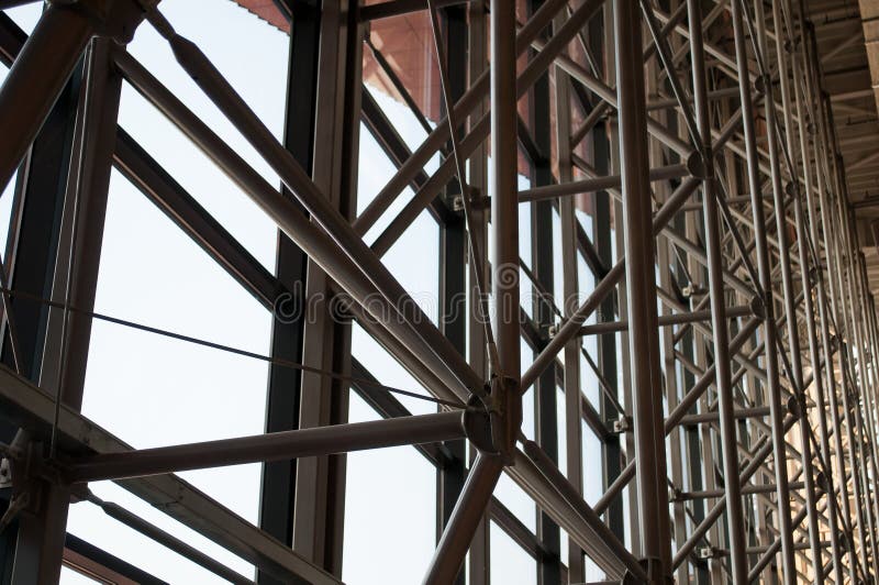 Bearing metal truss design stock photo. Image of interior - 47987052