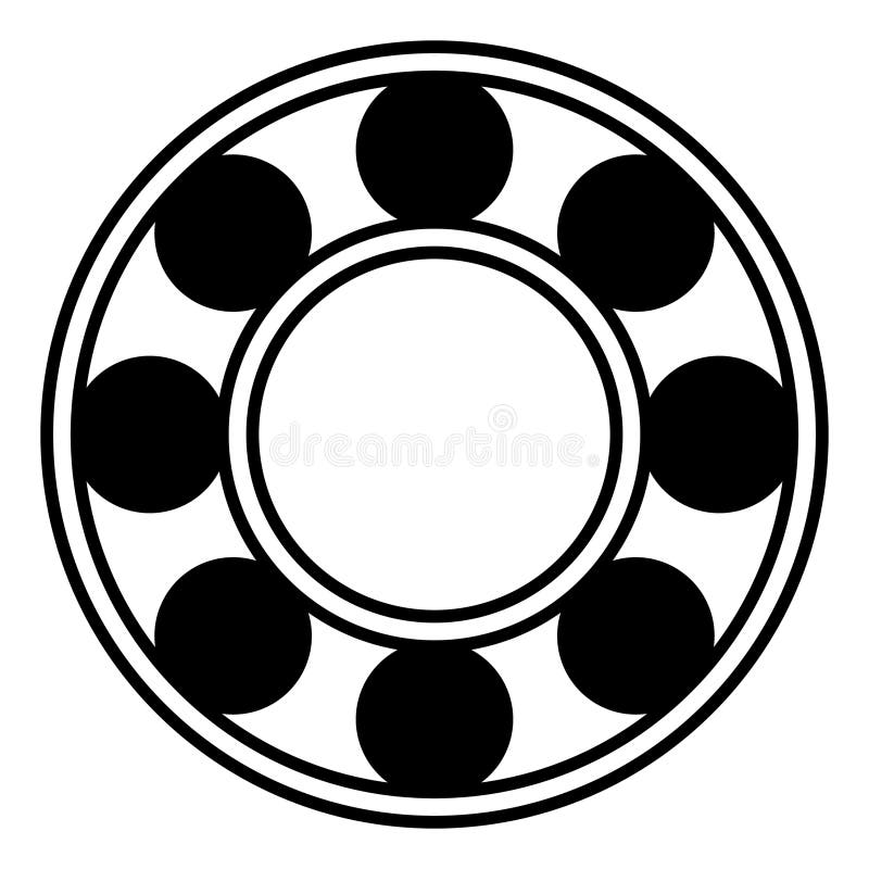 Bearing Wheel Icon, Rolling Ball Sign, Flat Web Design Vector ...