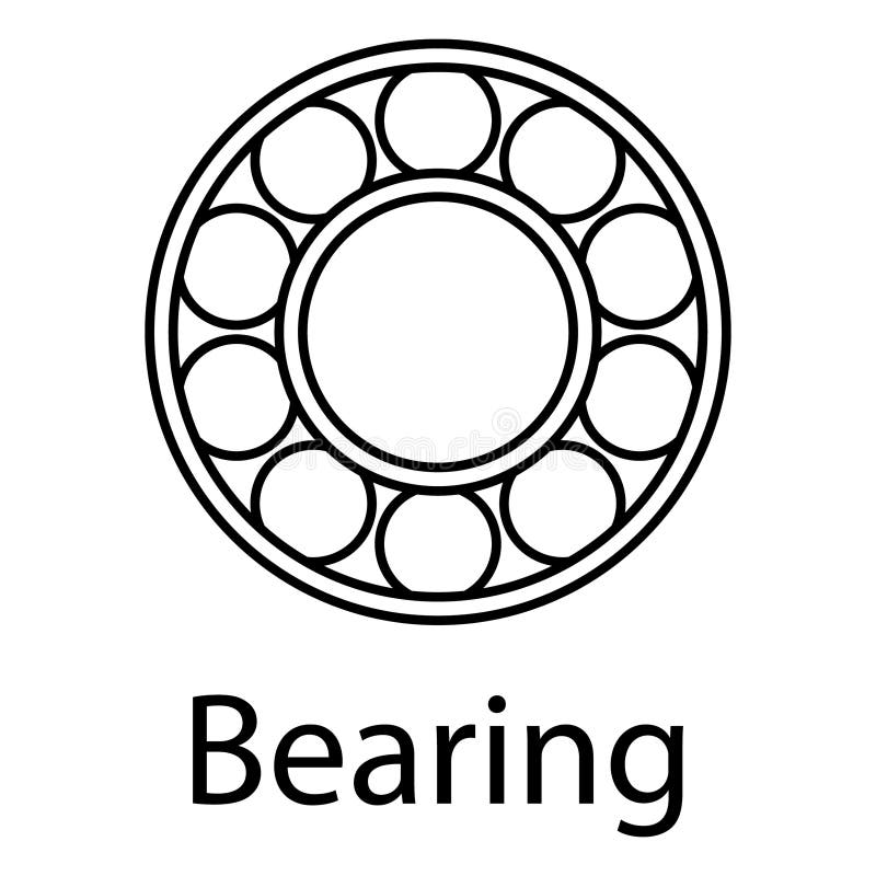 Bearing Wheel Icon, Rolling Ball Sign, Flat Web Design Vector ...