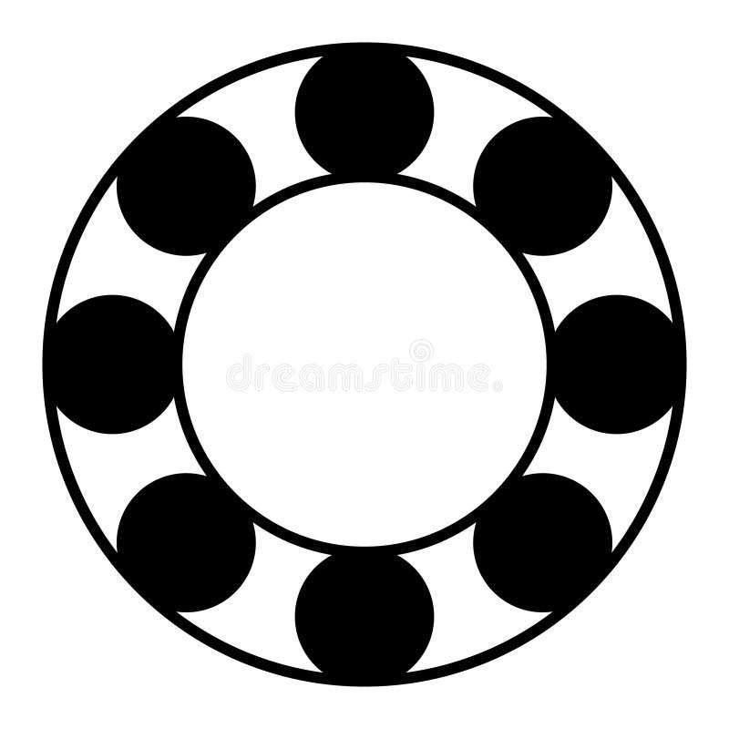 Bearing Wheel Icon, Rolling Ball Sign, Flat Web Design Vector ...