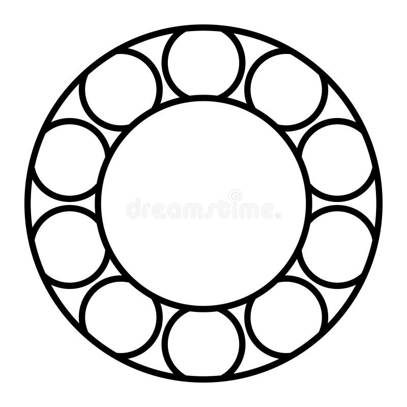 Bearing Wheel Icon, Rolling Ball Sign, Flat Web Design Vector ...