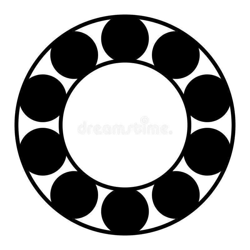 Bearing Wheel Icon, Rolling Ball Sign, Flat Web Design Vector ...