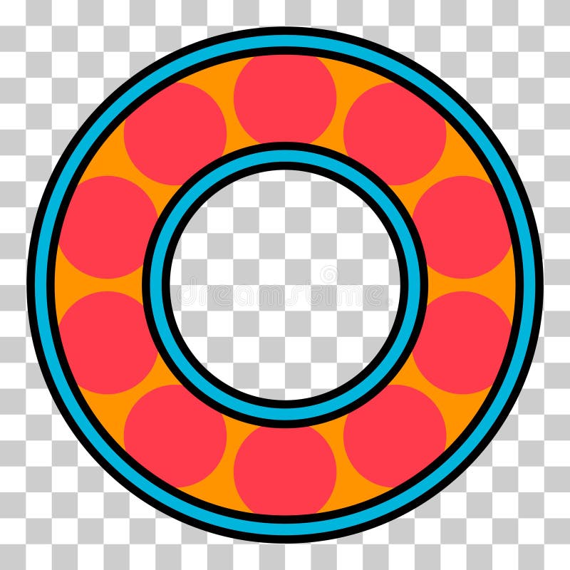 Bearing Wheel Icon, Rolling Ball Sign, Flat Web Design Vector ...