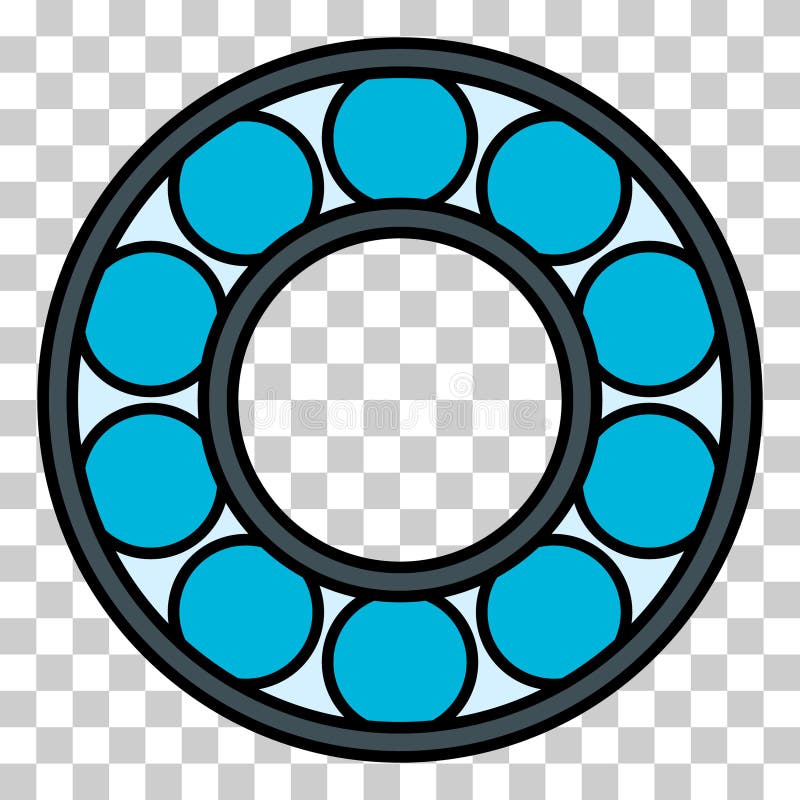 Bearing Wheel Icon, Rolling Ball Sign, Flat Web Design Vector ...