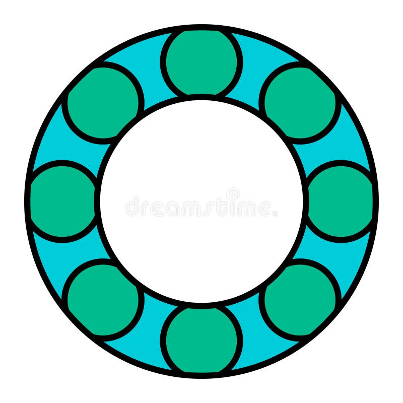 Bearing Wheel Icon, Rolling Ball Sign, Flat Web Design Vector ...