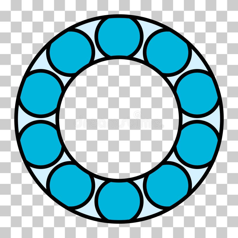 Bearing Wheel Icon, Rolling Ball Sign, Flat Web Design Vector ...