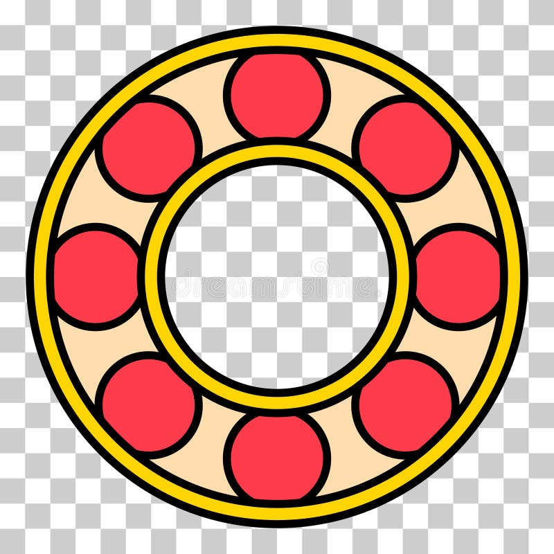 Bearing Wheel Icon, Rolling Ball Sign, Flat Web Design Vector ...