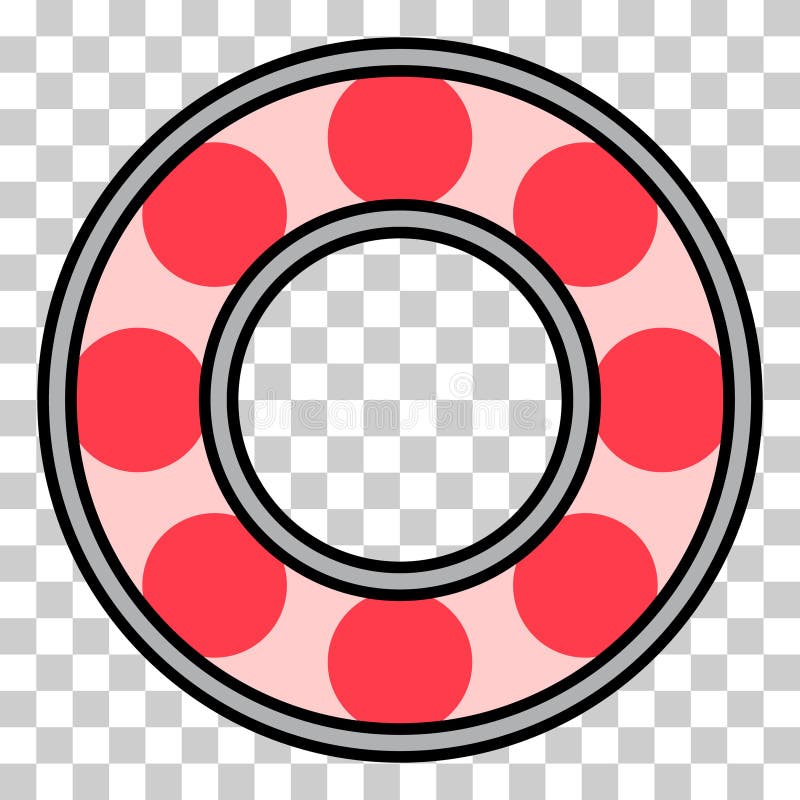 Bearing Wheel Icon, Rolling Ball Sign, Flat Web Design Vector ...
