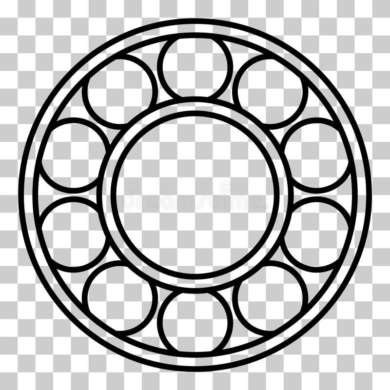 Bearing Wheel Icon, Rolling Ball Sign, Flat Web Design Vector ...