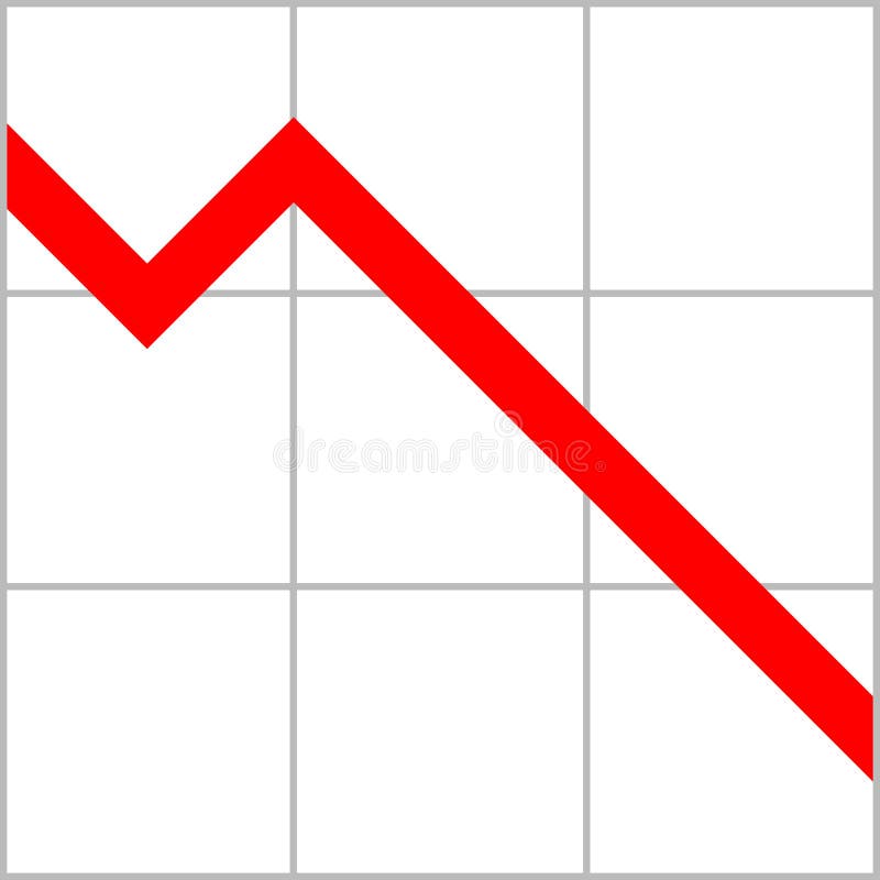 Bearish Financial Chart Icon Symbol Stock Vector - Illustration of ...