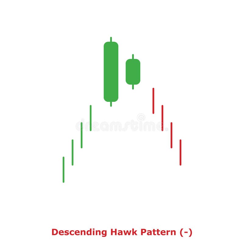 Descending Hawk Pattern (-) Green & Red - Round Stock Vector ...