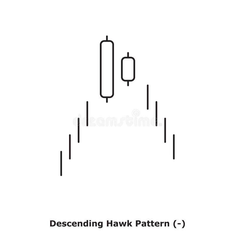 Descending Hawk Pattern (-) White & Black - Round Stock Vector ...