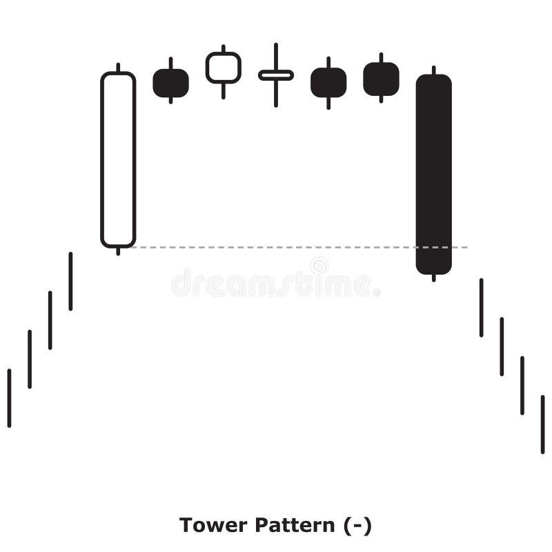 Tower Pattern (-) White & Black - Round Stock Vector - Illustration of ...