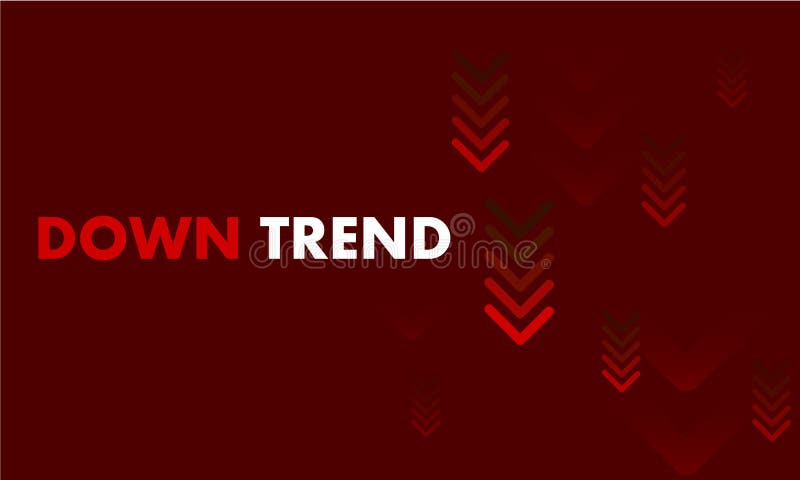 Bearish trend down banner stock vector. Illustration of bearish - 219670396