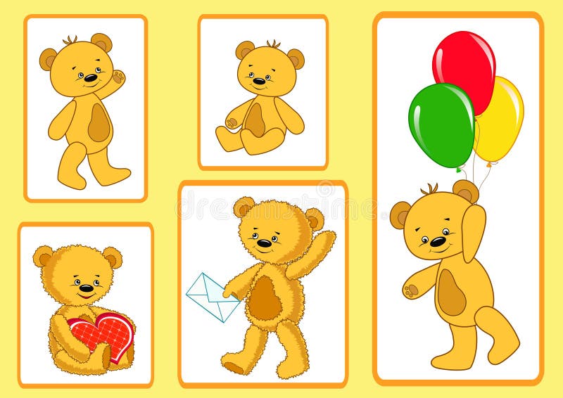 Little bears collection stock vector. Illustration of running - 26233848