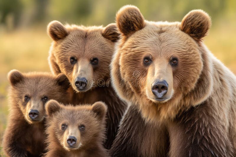 Bears Family, Generative AI Stock Illustration - Illustration of little ...