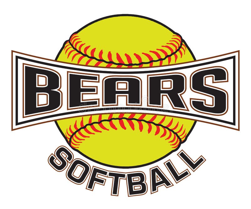 Softball Team Design stock vector. Illustration of spring - 57380582