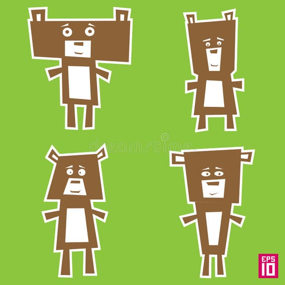 Bears stock vector. Illustration of wild, square, rectangle - 70546267