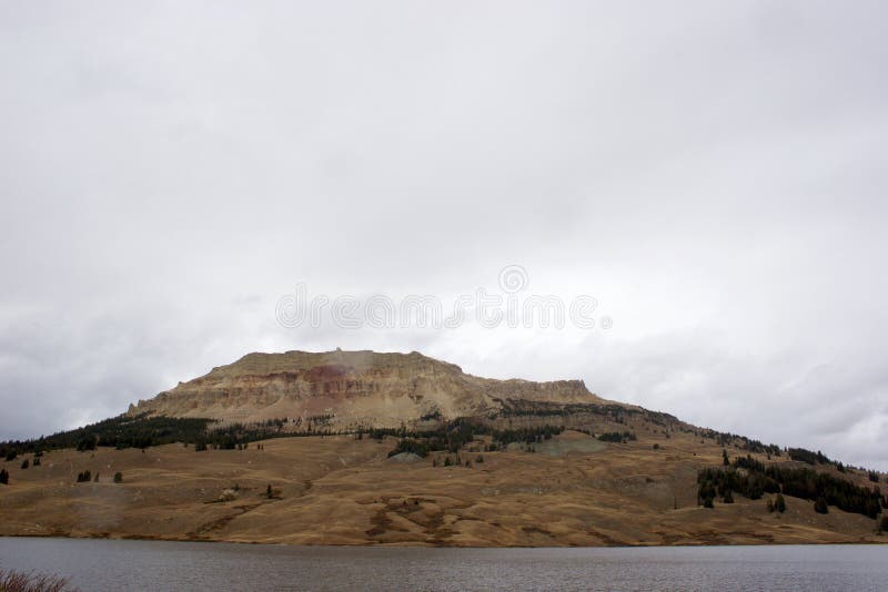 Beartooth Butte and Beartooth Lake Stock Photo - Image of natural ...