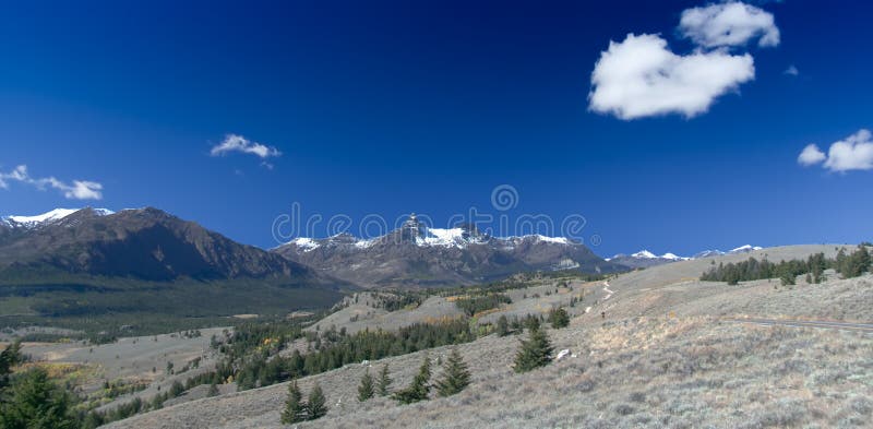 Pilot and Index Peak in the Beartooth Mountains Stock Image - Image of ...