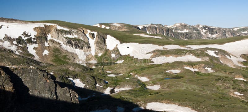 Beartooth Pass Panorama stock image. Image of alpine - 13289819