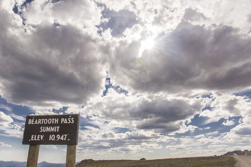 Beartooth Pass Summit stock photo. Image of countryside - 77222580