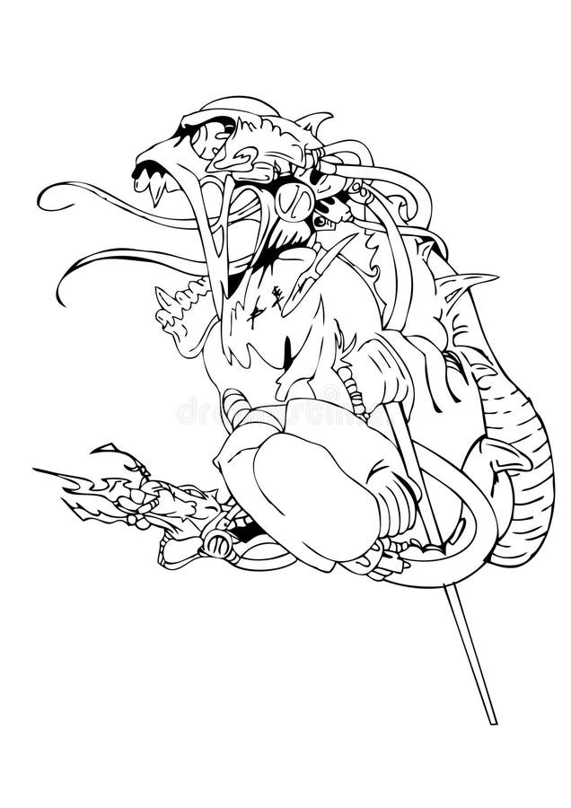 The Beast stock vector. Illustration of fantasy, teeth - 16944733