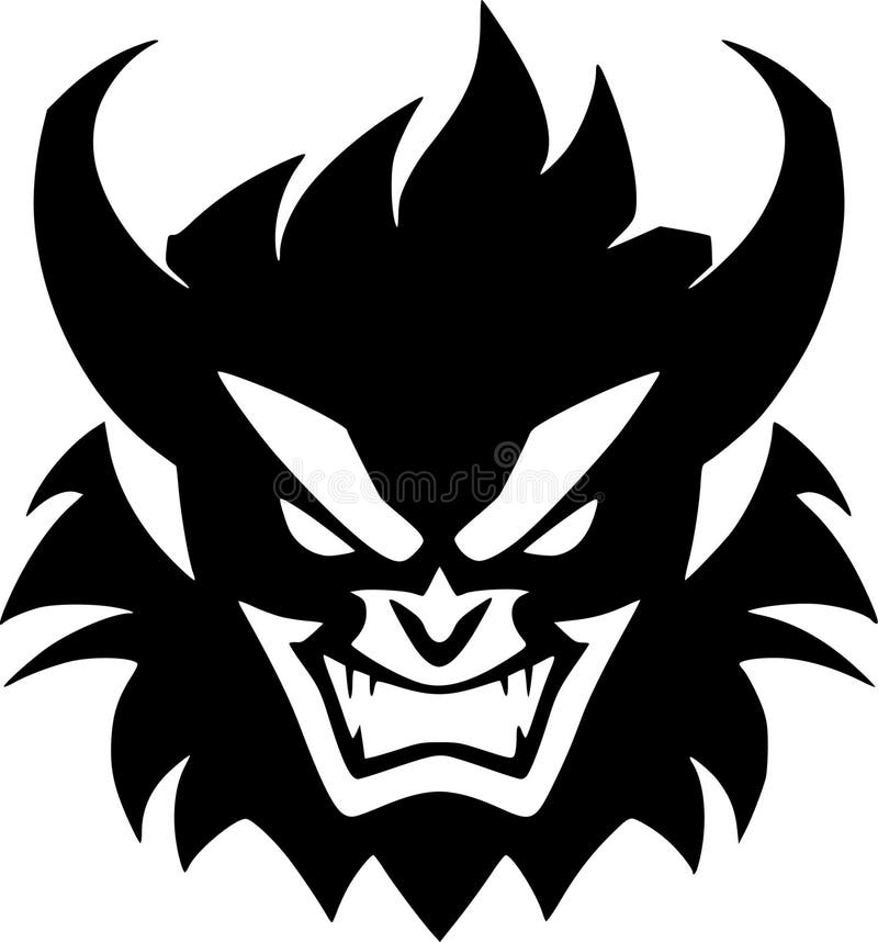 Beast - Black and White Vector Illustration Stock Vector - Illustration ...