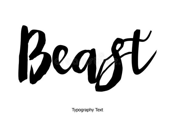 Beast Bold Typography Text Lettering Quote Vector Design Stock Vector ...