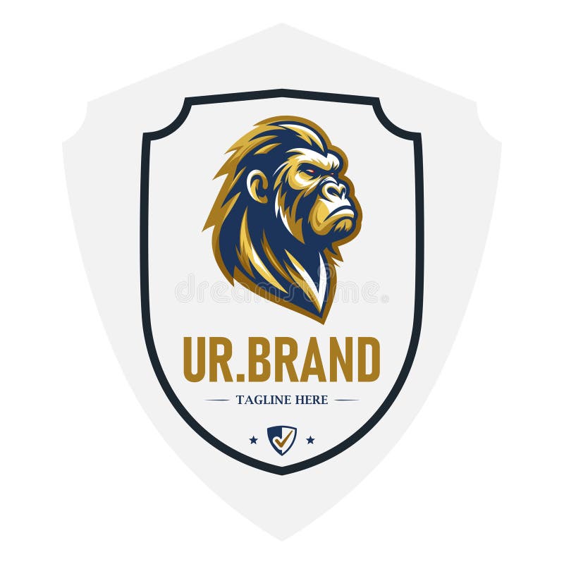 Beast Head and Shield Logo Template Vector Design Stock Vector ...