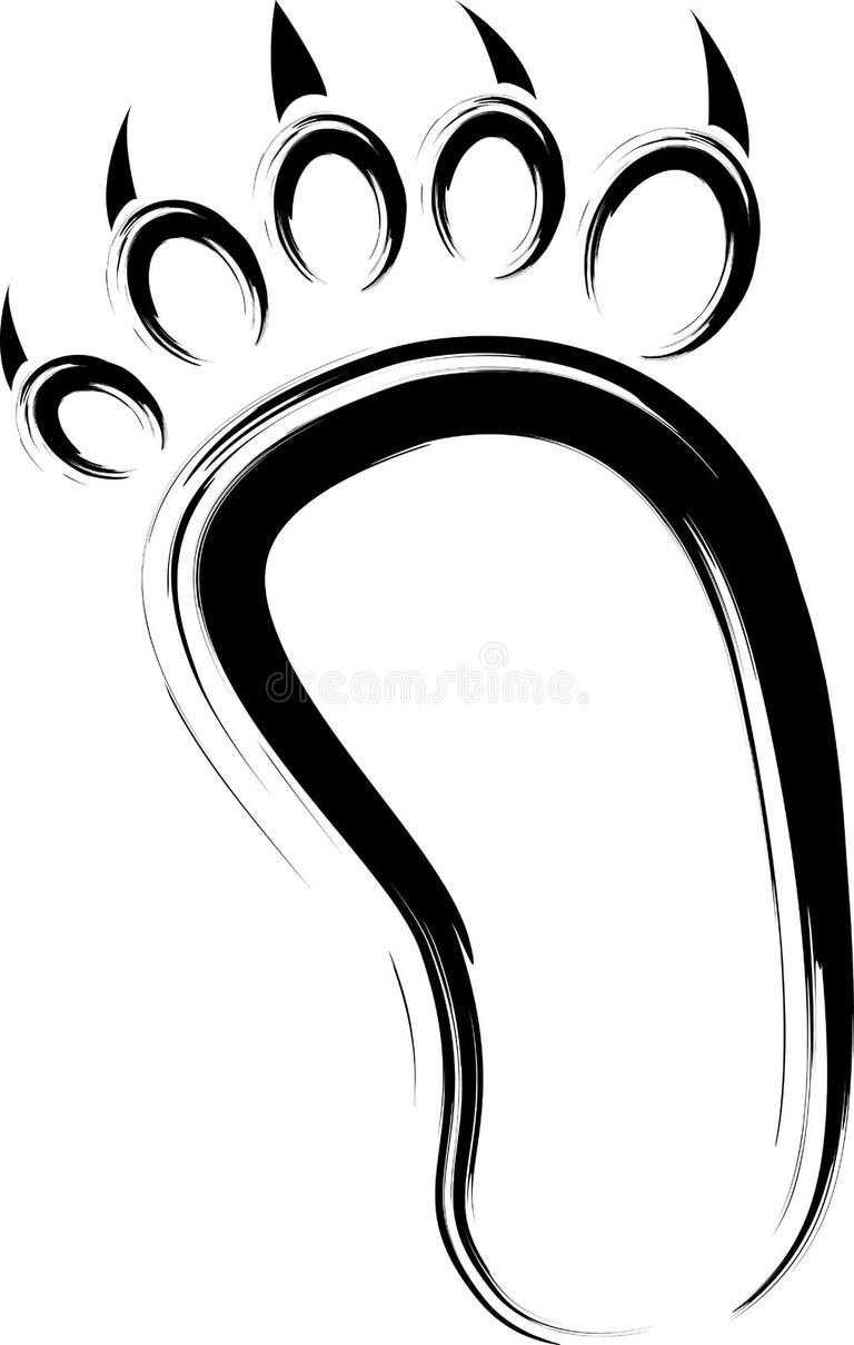 Wild Beast Paw Footprint Stock Illustrations – 746 Wild Beast Paw ...