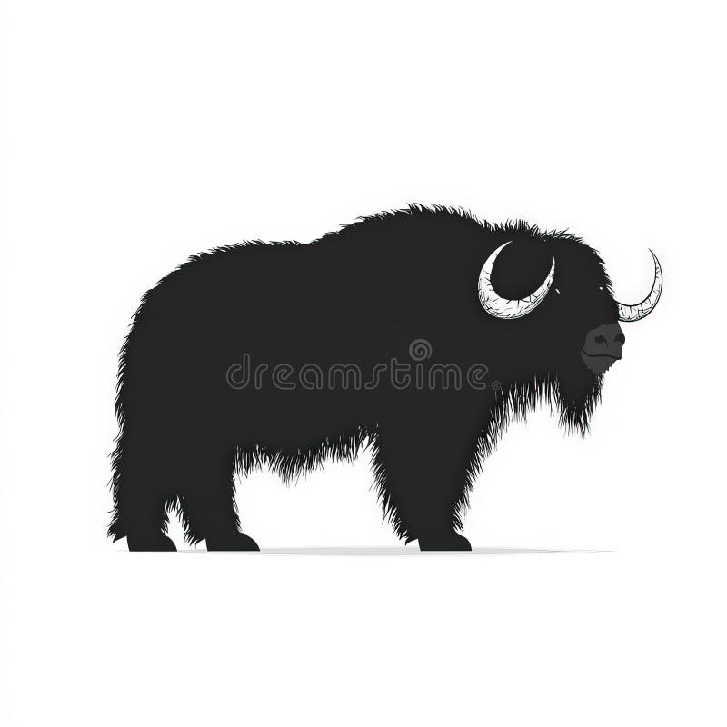 Beast Silhouette , Black and White Illustration Isolated on White ...