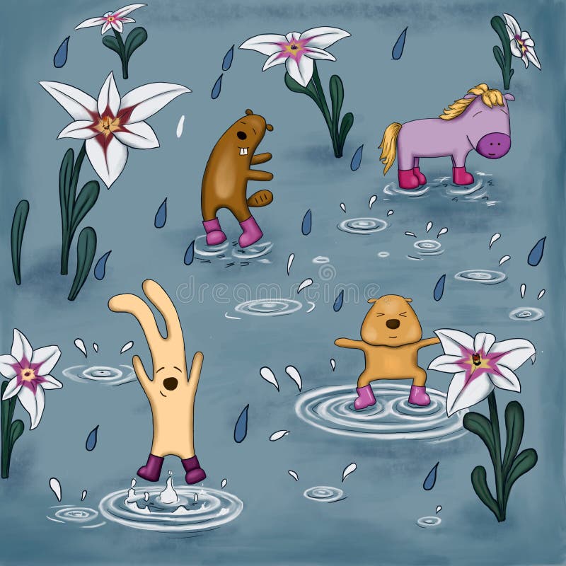 Dancing Summer Rain Stock Illustrations – 67 Dancing Summer Rain Stock ...