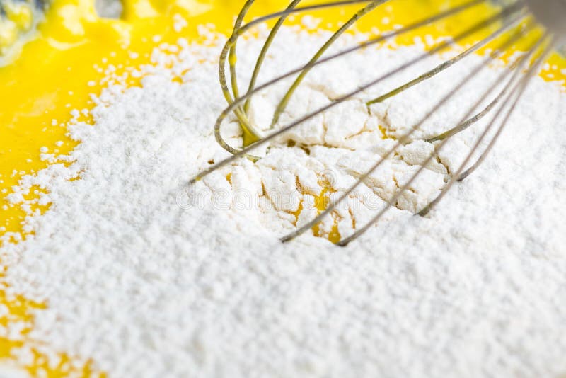 Beat the Batter with a Mixer, Spray and Flour Fly Stock Image - Image ...