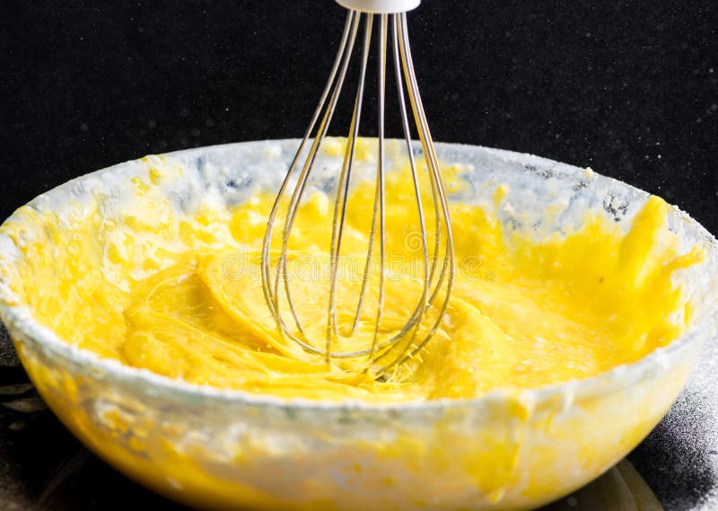 Beat the Batter with a Mixer, Spray and Flour Fly Stock Image - Image ...