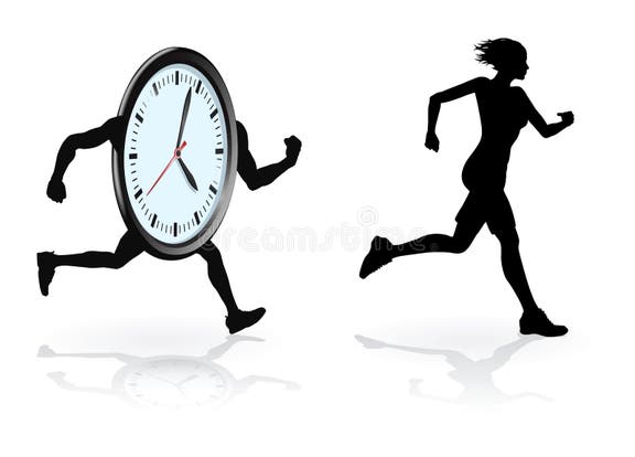 Woman Busy Clock Stock Illustrations – 2,002 Woman Busy Clock Stock ...