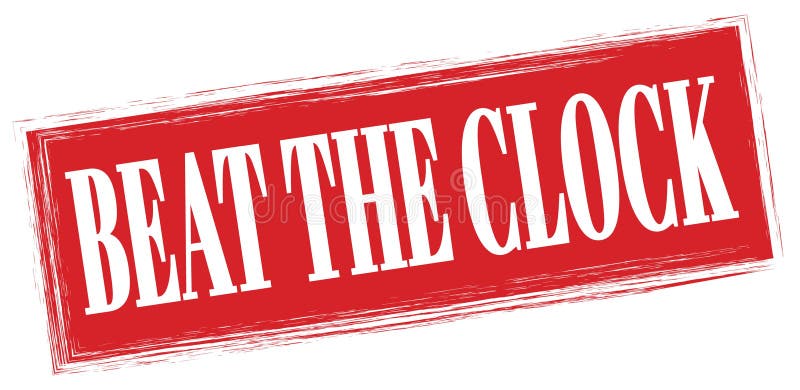 BEAT the CLOCK Text Written on Red Stamp Sign Stock Illustration ...