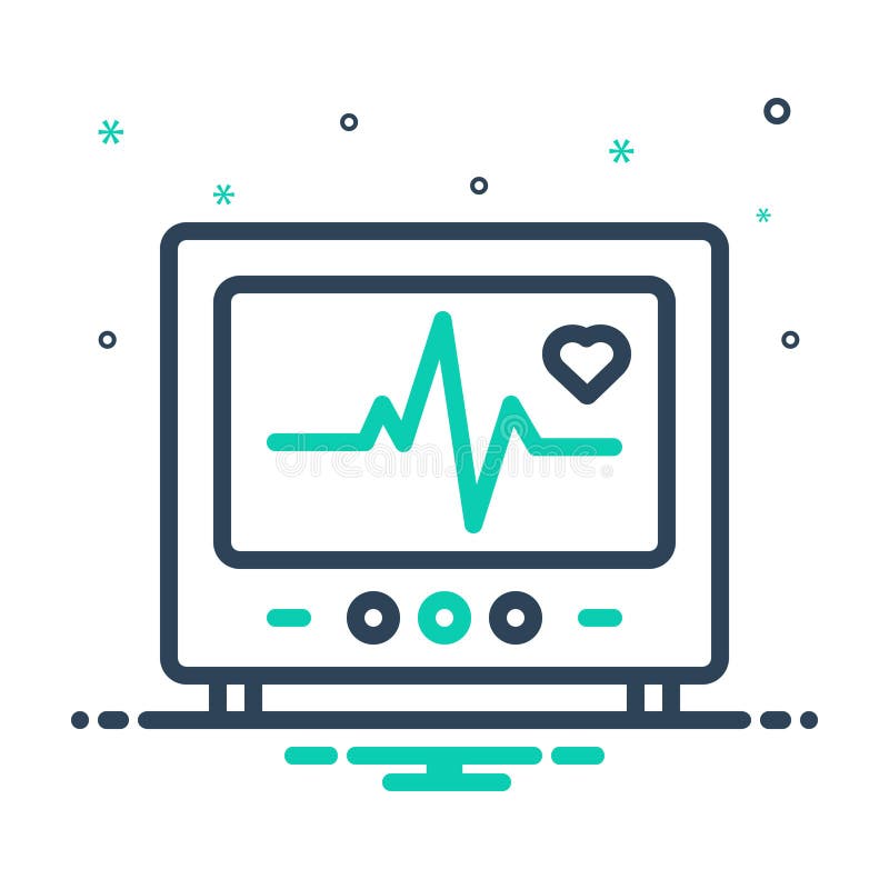 Mix Icon for Beat, Pulse and Health Stock Vector - Illustration of ...