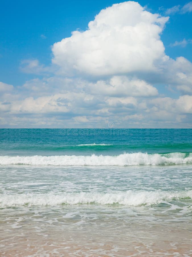 Beat of waves on a beach stock photo. Image of relaxation - 40534294