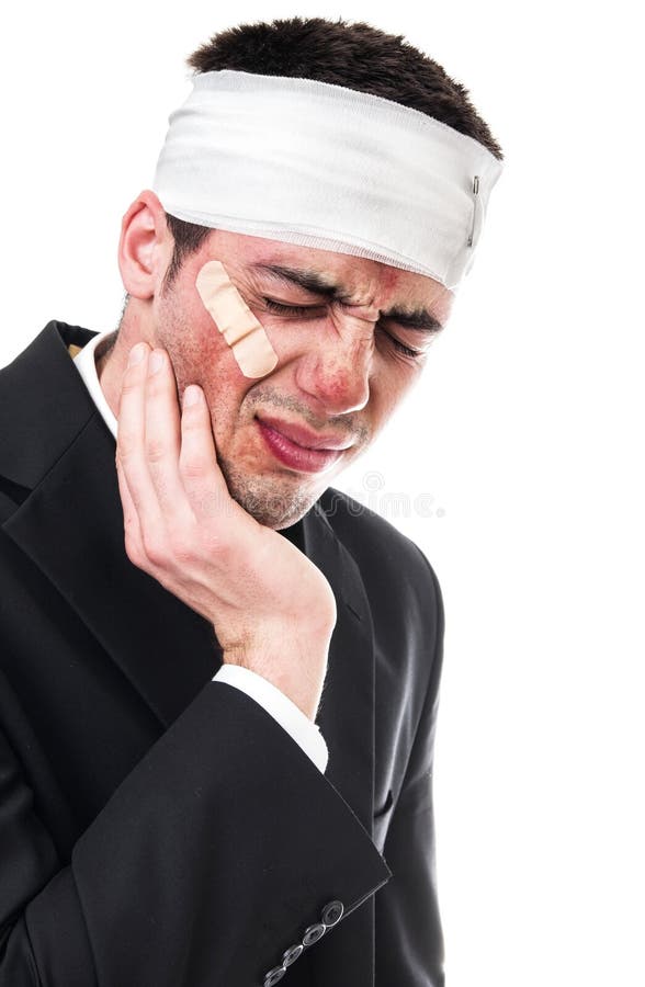 Beaten business man stock image. Image of adhesive, fight - 28820753