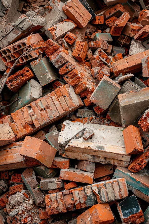 Beaten Red Brick Selective Focus Stock Illustration - Illustration of ...