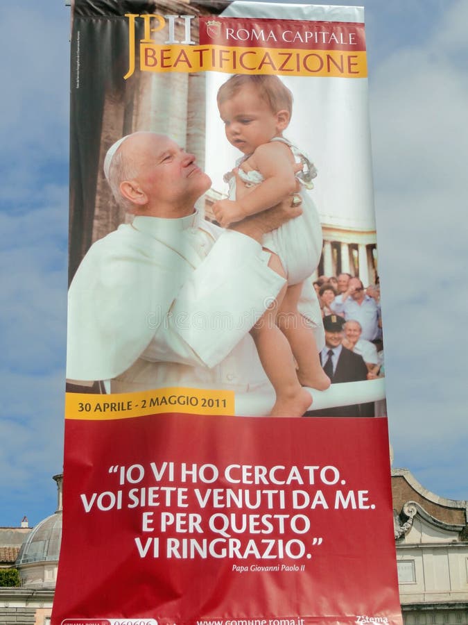Beatification of Pope John Paul II Editorial Stock Photo - Image of ...