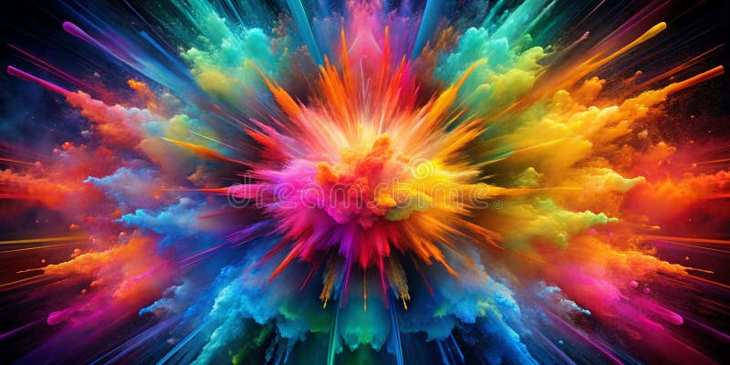 A Beatiful Abstrack Color Explosion Background Generative by AI Stock ...