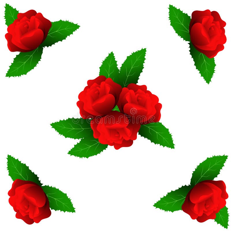 Cute roses vectors stock vector. Illustration of drawing - 122380177