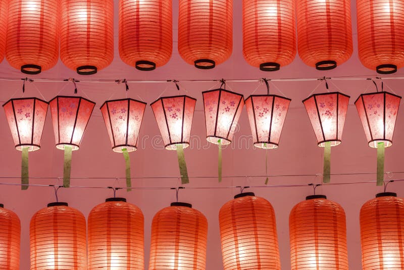 Beatiful International Lantern Illuminting in Night Time Stock Image ...