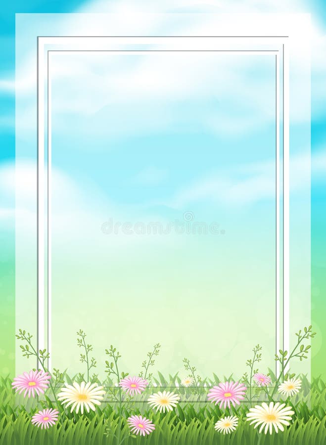 A Beatiful Natural Flower Frame Stock Vector - Illustration of texture ...