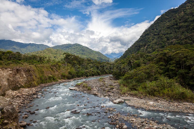 A Beatiful River in the Peruvian Andes Stock Image - Image of pristine ...