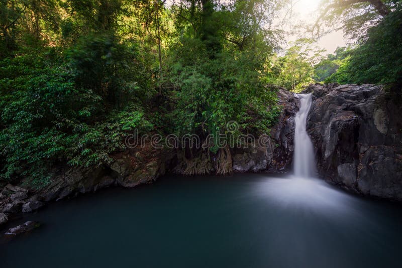 Beatiful View of Aling Aling Waterfall in Bali Stock Image - Image of ...