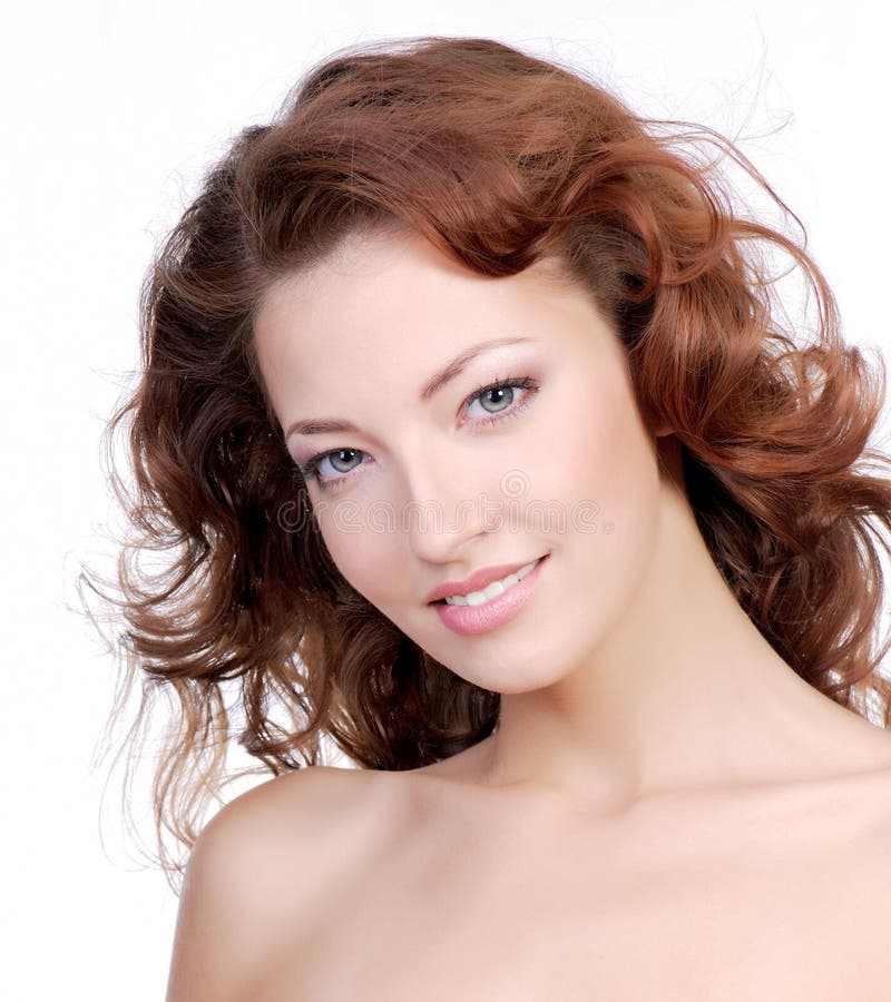 Beatiful woman face stock image. Image of green, close - 6863575