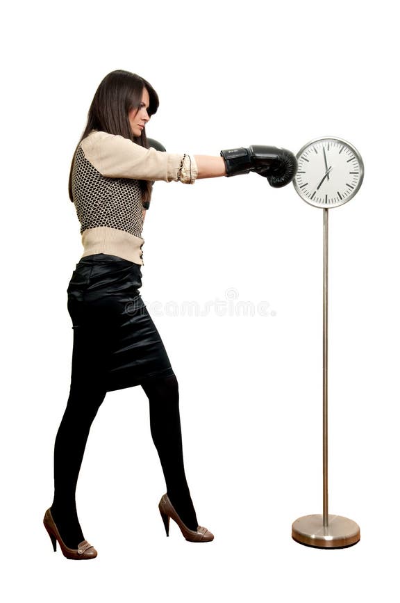Beating the clock stock photo. Image of woman, hair, young - 14225030
